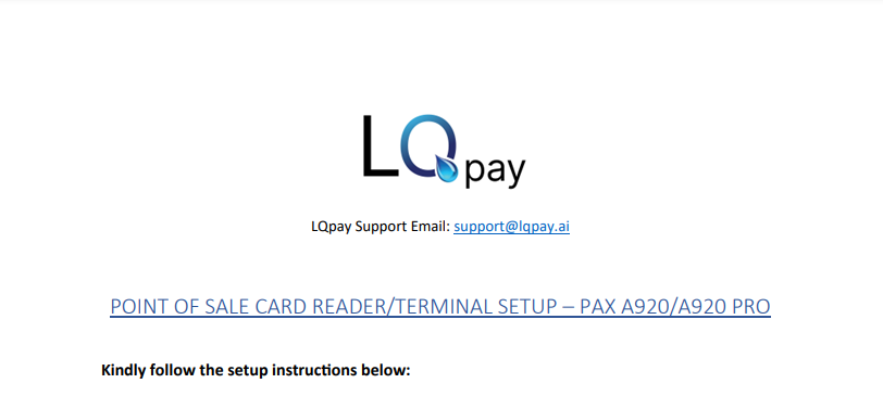 PAX DEVICE - LQpay